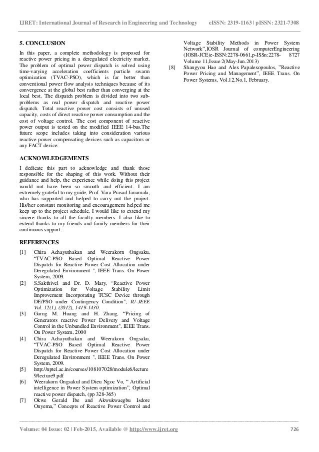 Application Of Tvac Pso For Reactive Power Cost Minimization In Dereg