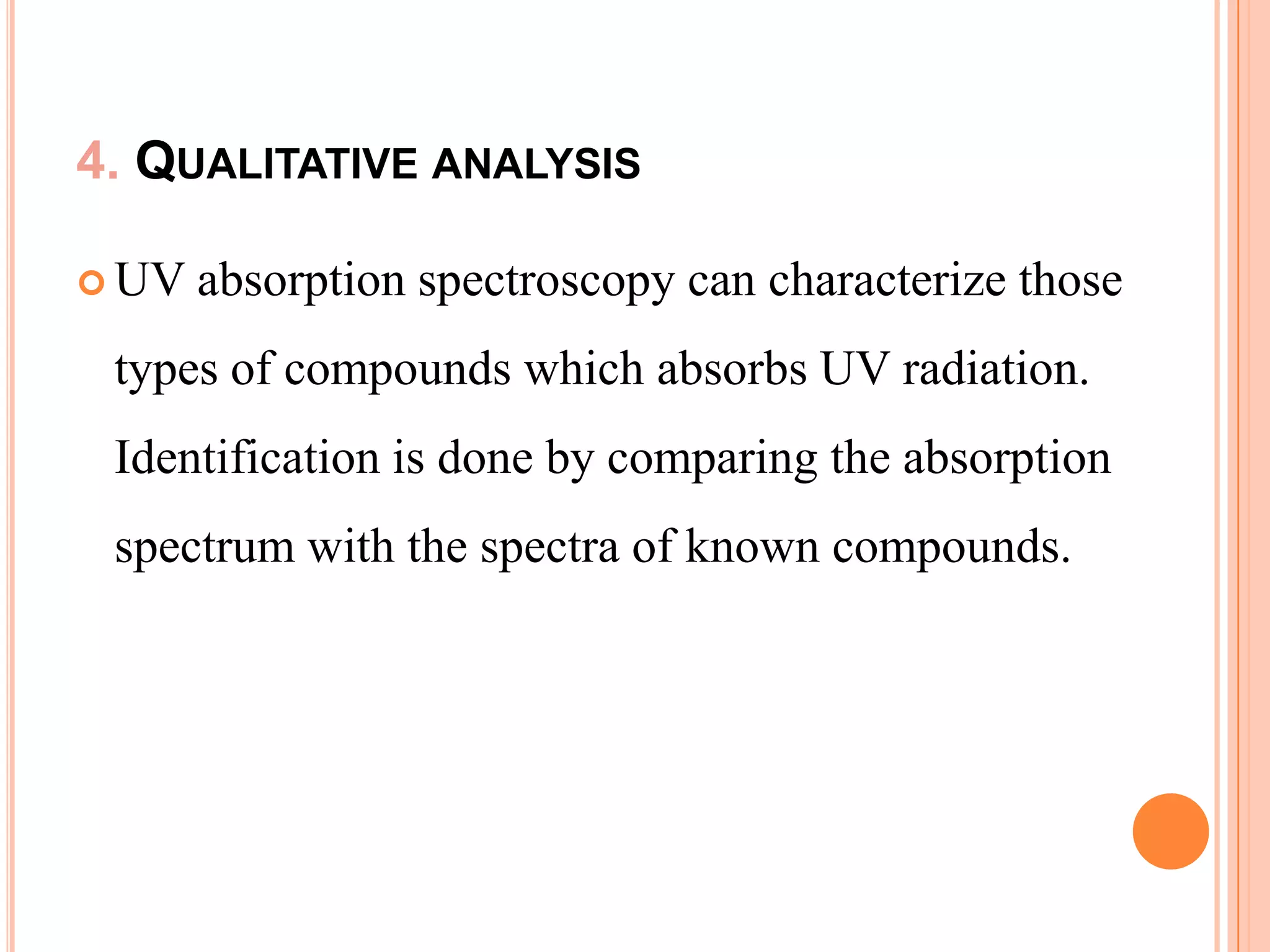Application of u.v. spectroscopy | PPTX