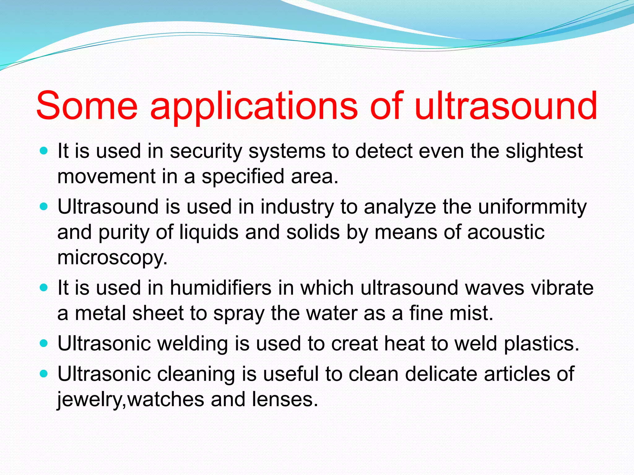 Application of ultrasound in separation process | PPTX