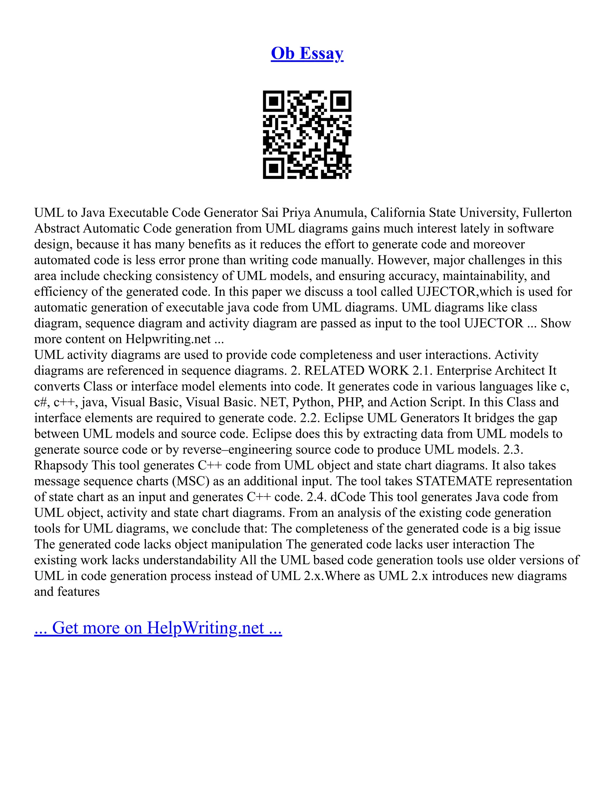 Application Of Uml Using Uml Diagrams Used At Each Stage... | PDF
