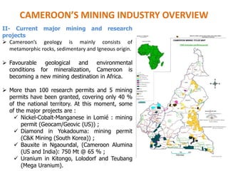 Application of UNFC and lessons learned experiences from Cameroon | PPTX