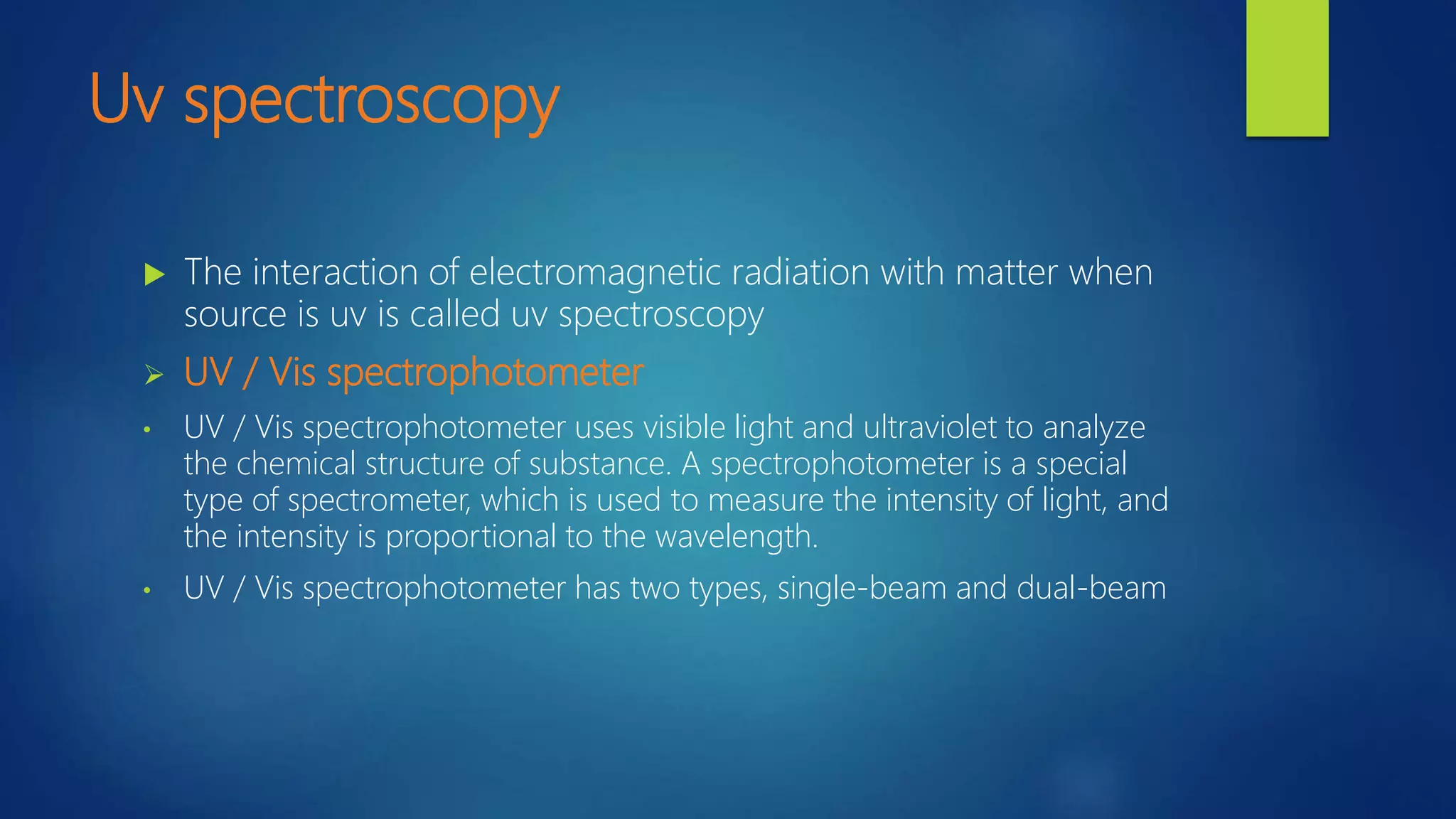 Application of uv visible spectroscopy in microbiology | PPTX