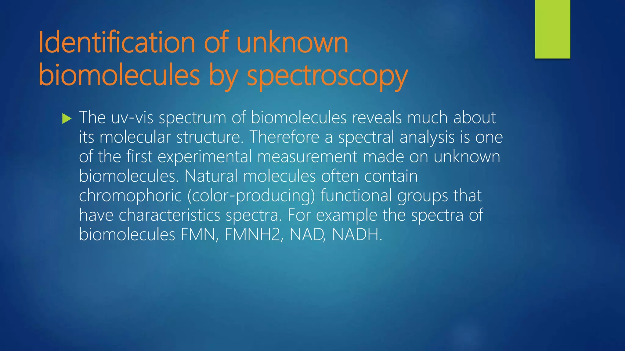 Application of uv visible spectroscopy in microbiology | PPTX