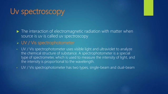 Application of uv visible spectroscopy in microbiology | PPTX ...