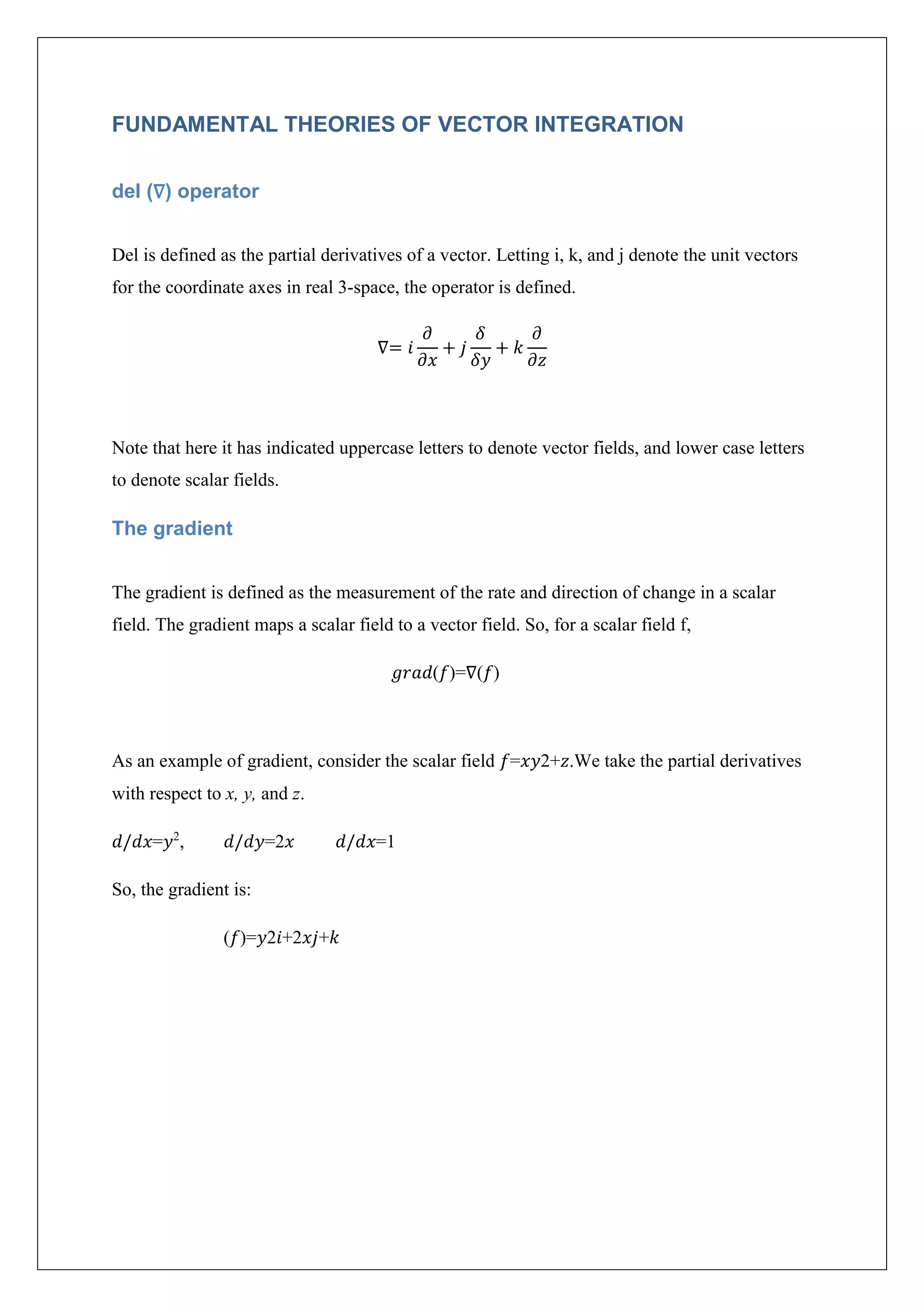 Application of vector integration | DOCX