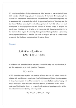Application of vector integration | DOCX | Physics | Science