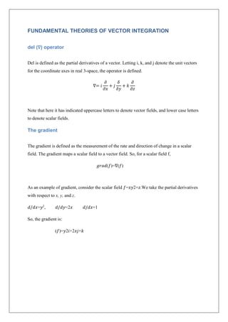 Application of vector integration | DOCX