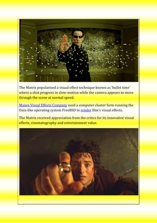 Application Of VFX In Live Action Movies | PDF