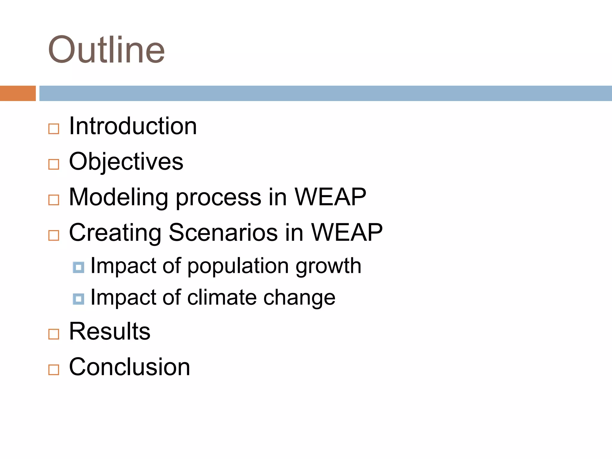 Application of water evaluation and planning (WEAP) | PPTX