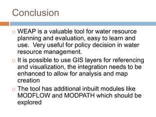 Application of water evaluation and planning (WEAP) | PPTX
