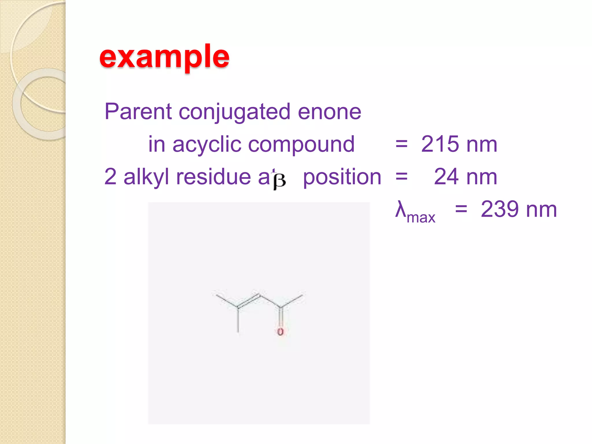 Application of woodward fieser rules in structural elucidation | PPTX