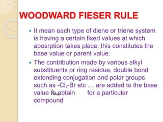 Application of woodward fieser rules in structural elucidation | PPTX