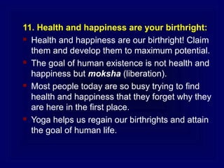 Application of yogic concepts in the promotion of positive health | PPT