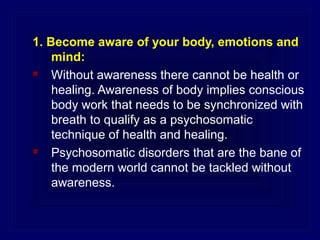 Application of yogic concepts in the promotion of positive health | PPT