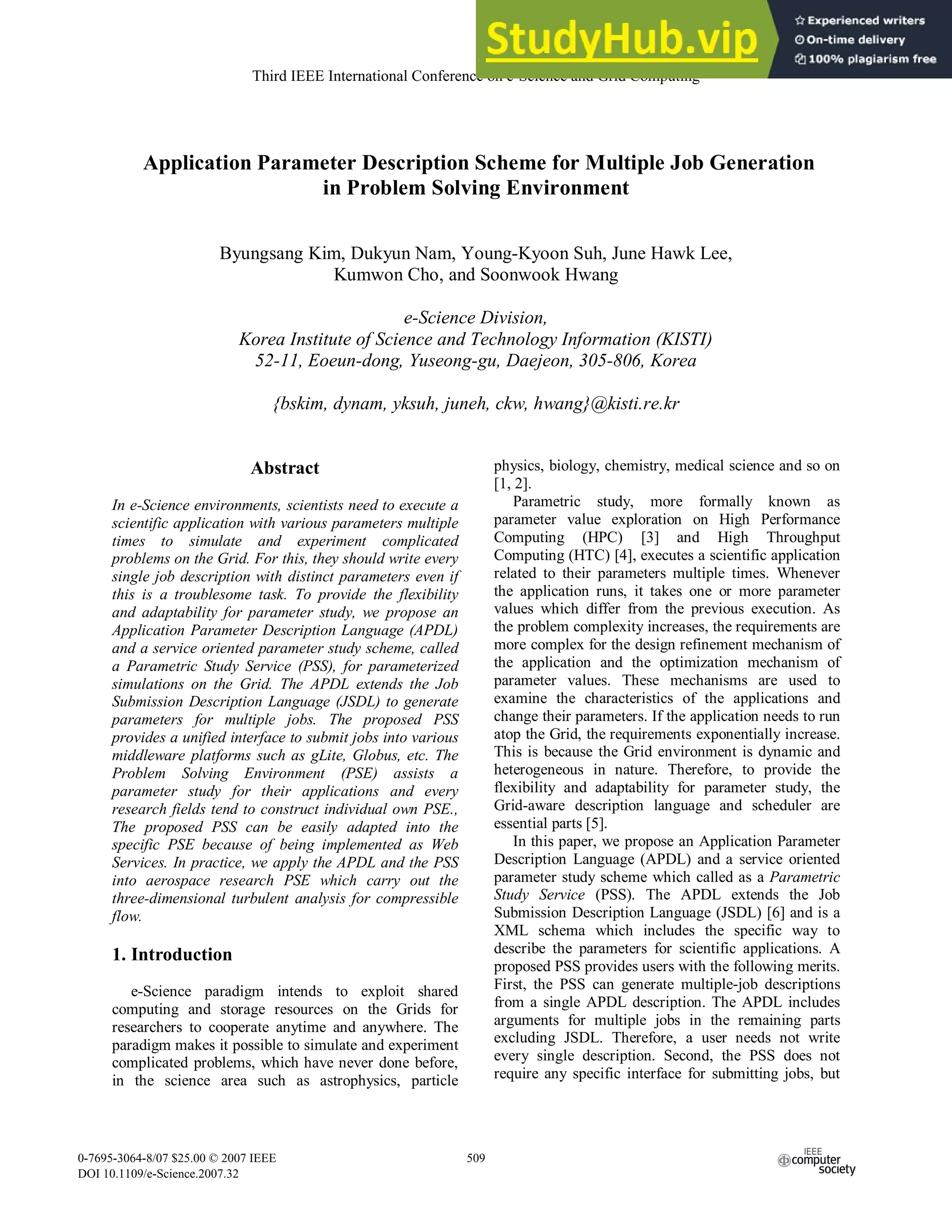 Application Parameter Description Scheme For Multiple Job Generation In Problem Solving ...