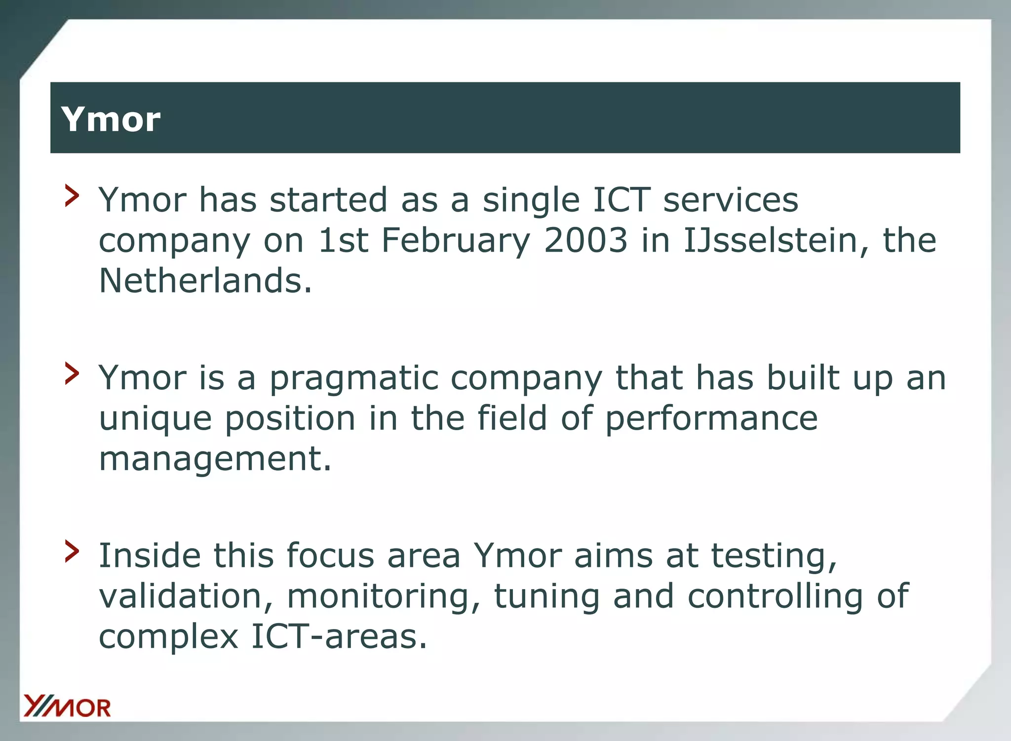 Application Performance Management Ymor | PPTX