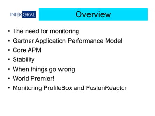 Application performance management - FusionReactor Presentation 'Into The Box 2015' | PPT
