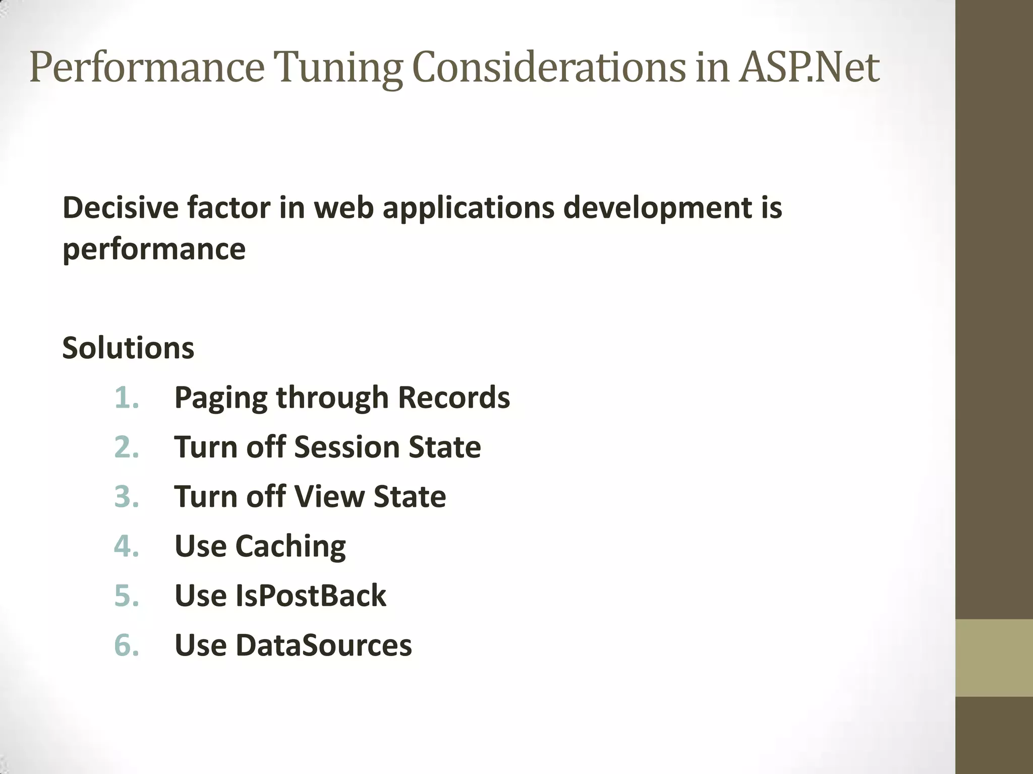 Application Performance Tuning Techniques | PPT | Free download