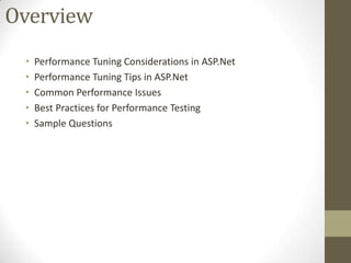 Application Performance Tuning Techniques | PPT | Free download