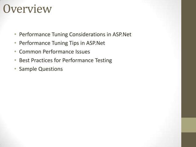 Application Performance Tuning Techniques Ppt Free Download