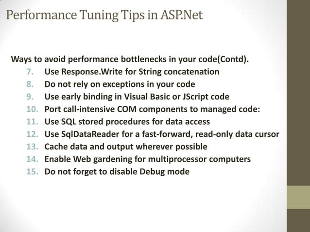 Application Performance Tuning Techniques | PPT | Free download