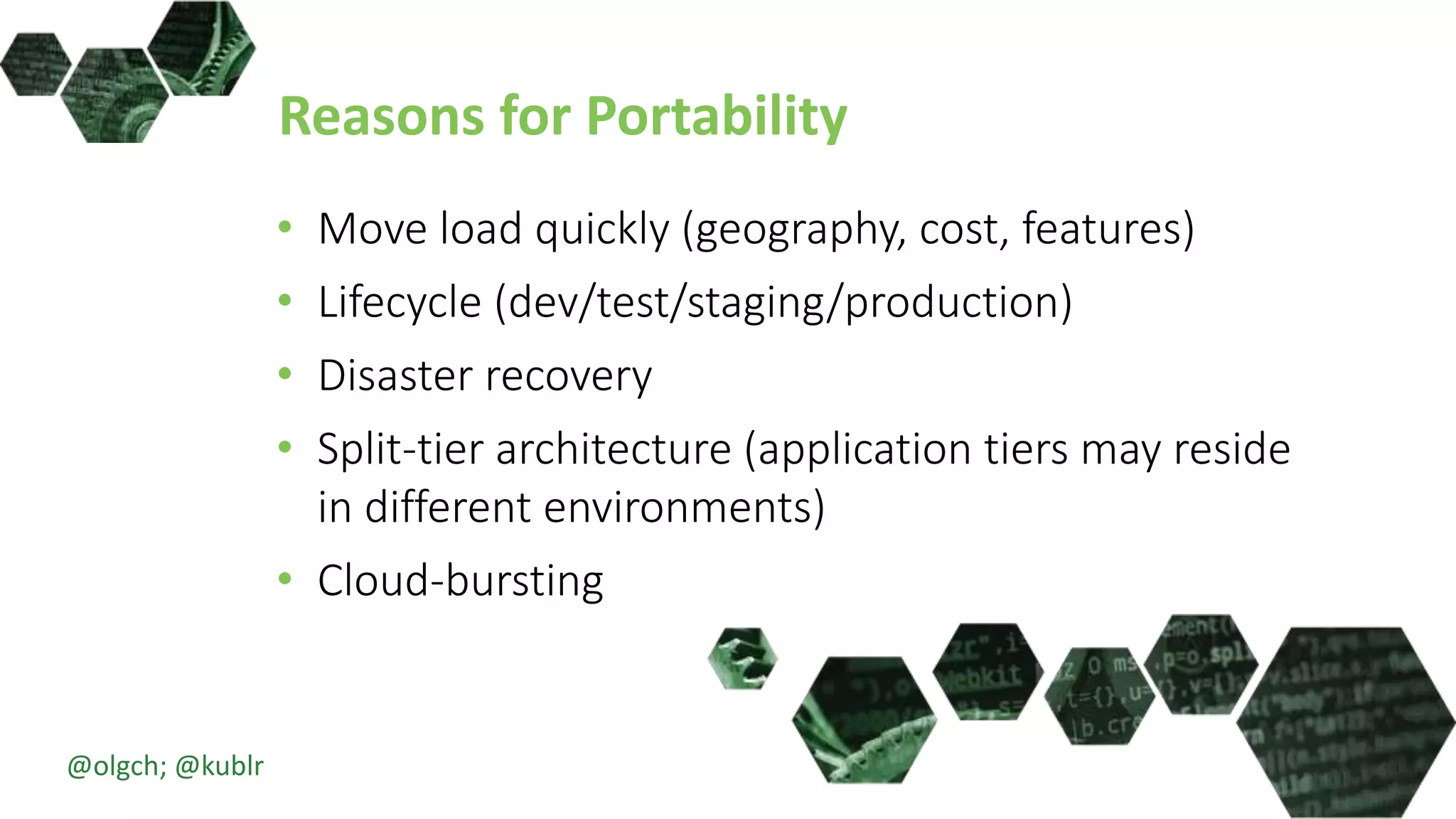 Building Portable Applications with Kubernetes | PPT