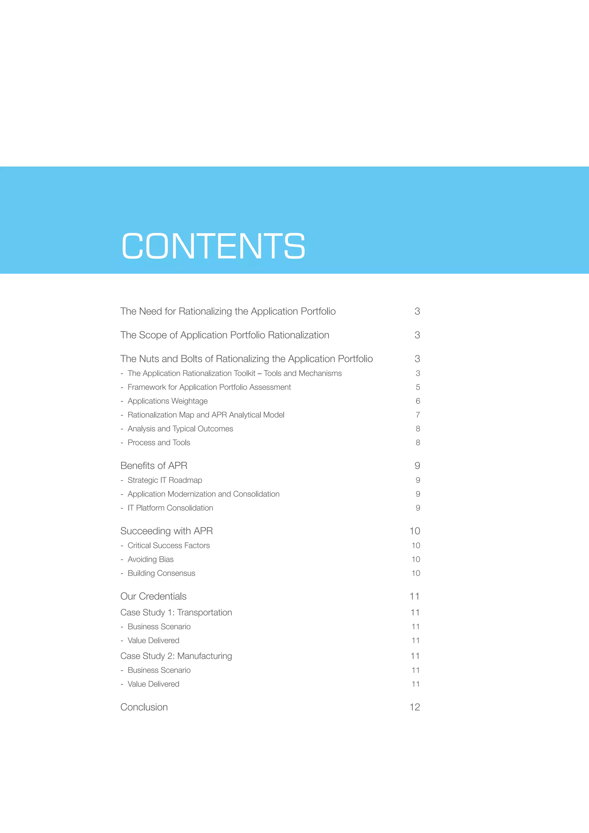 Application Portfolio Rationalization - Whitepaper | PDF