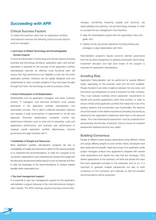 Application Portfolio Rationalization - Whitepaper | PDF