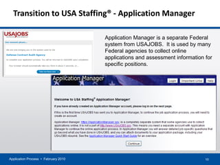 APPLICATION PROCESS for USAJOBS | PDF