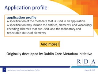 Special Topics: Application Profiles | PPTX