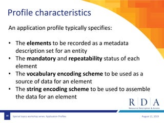 Special Topics: Application Profiles | PPTX