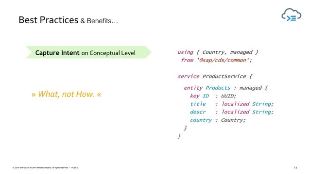 Overview and Walkthrough of the Application Programming Model with SAP Cloud Platform | PPT
