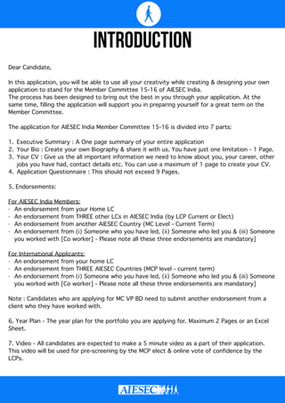 Application Questionnaire Aiesec India Member Committee 2015-16 | PDF