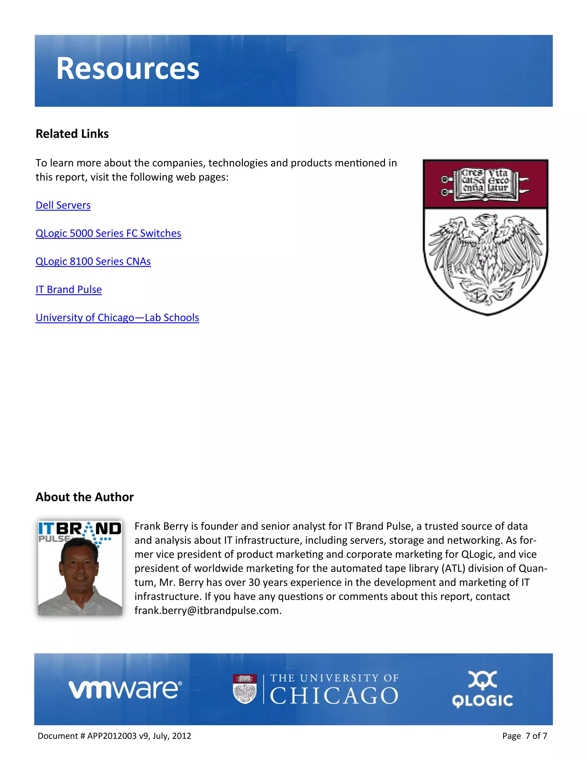 Application Report: University of Chicago Lab School | PDF