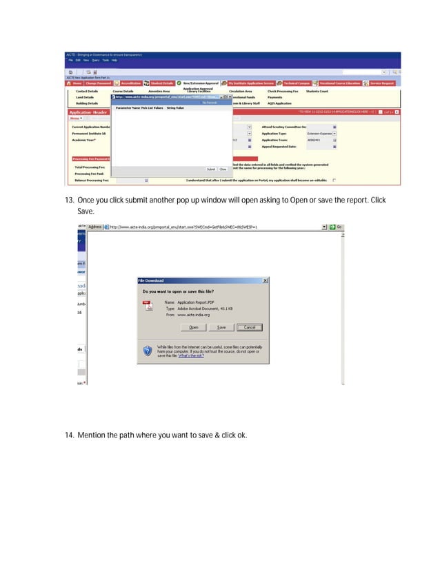 Application report 2013-2014-user_manual | PDF