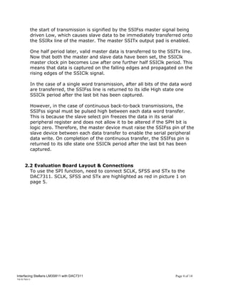 Application Report On Stellaris To DAC7311 (Spi) | PDF