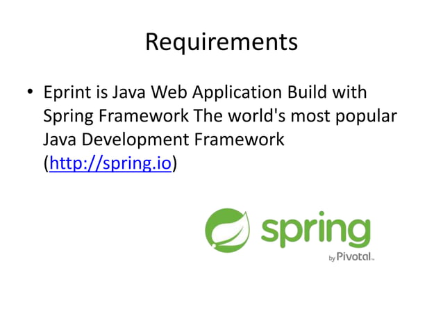 Application requirements for eprint app | PPT