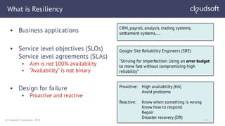 Application resilience: challenges and good practice | PDF