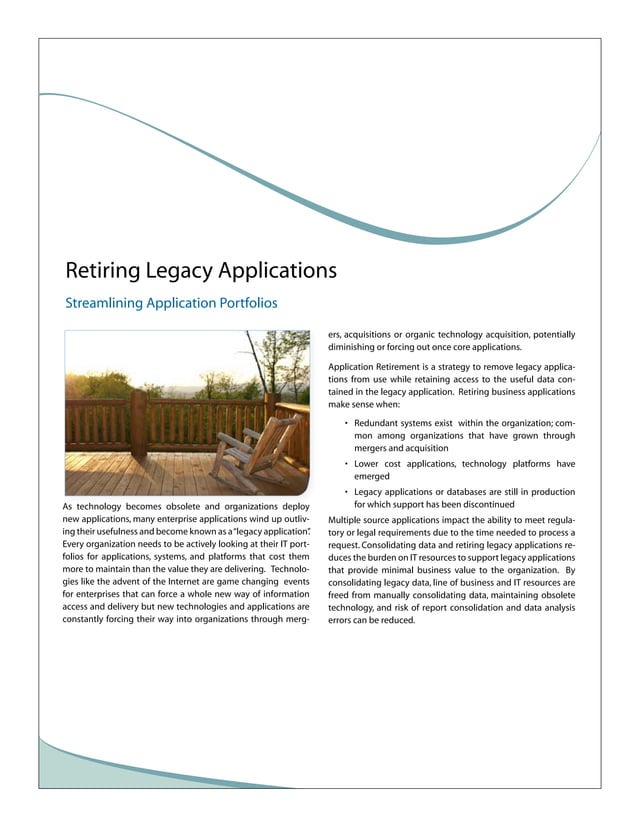 Application retirement road_map_for_legacy_applications | PDF