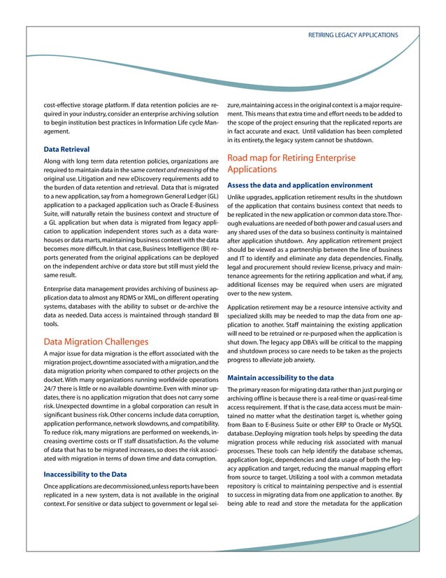 Application retirement road_map_for_legacy_applications | PDF