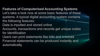 Applications of Computer- Handling the Accounts | PPTX | Business ...