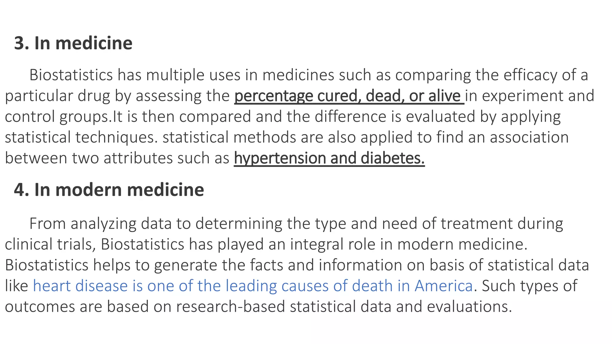 Applications of statistics in medical Research and Healthr | PPTX