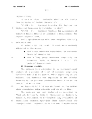 MEMBRANE TO RE-ESTABLISH CONTINUITY OF INJURED BIOLOGICAL TISSUES | PDF