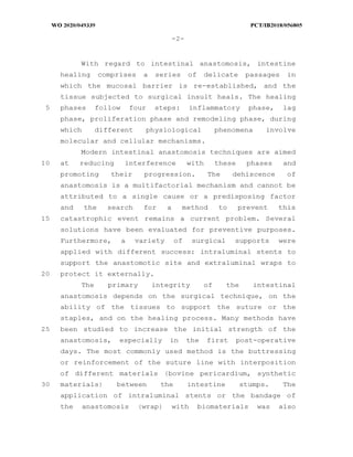 MEMBRANE TO RE-ESTABLISH CONTINUITY OF INJURED BIOLOGICAL TISSUES | PDF