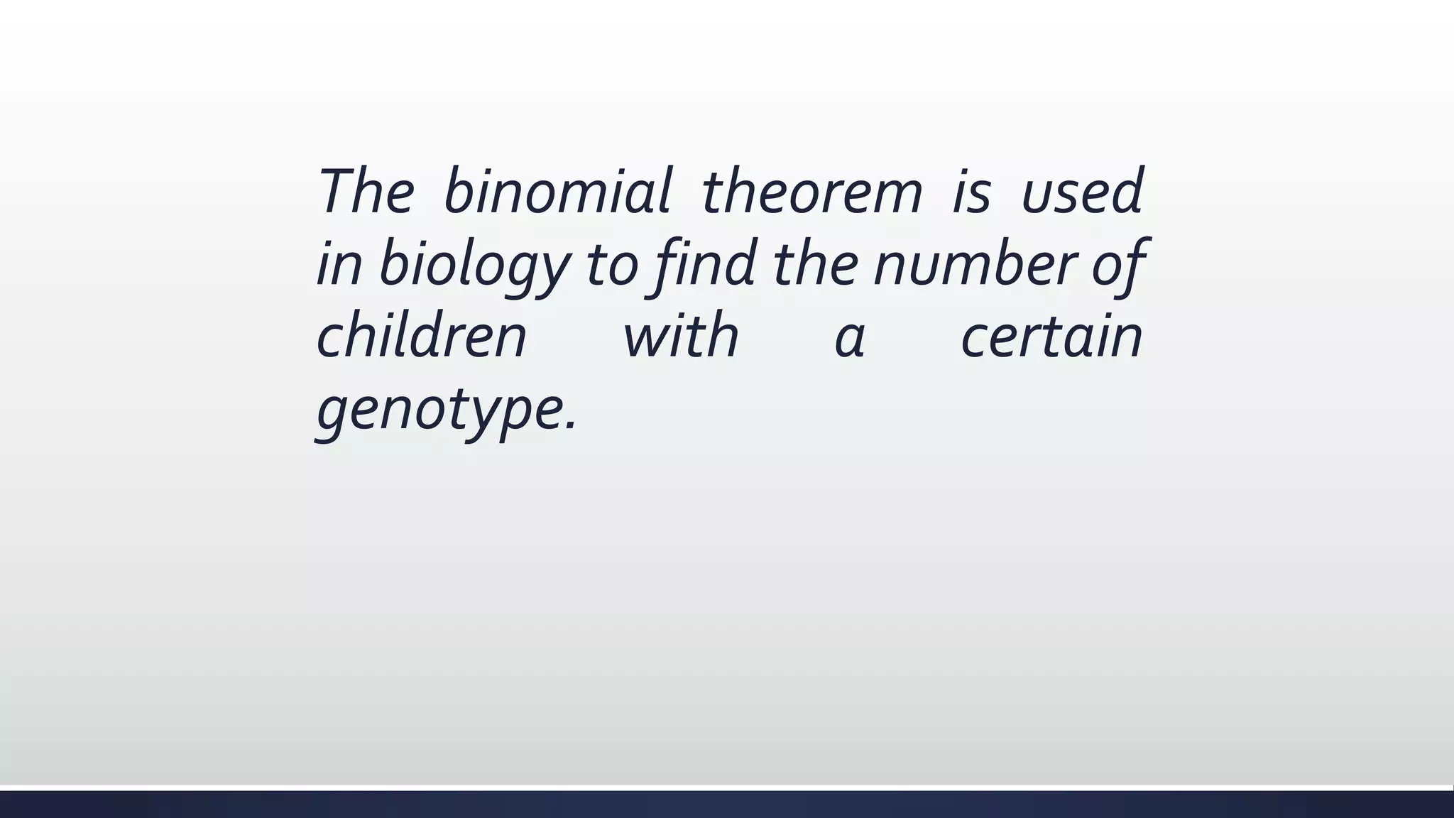 Application Of Binomial Theorem Pptx
