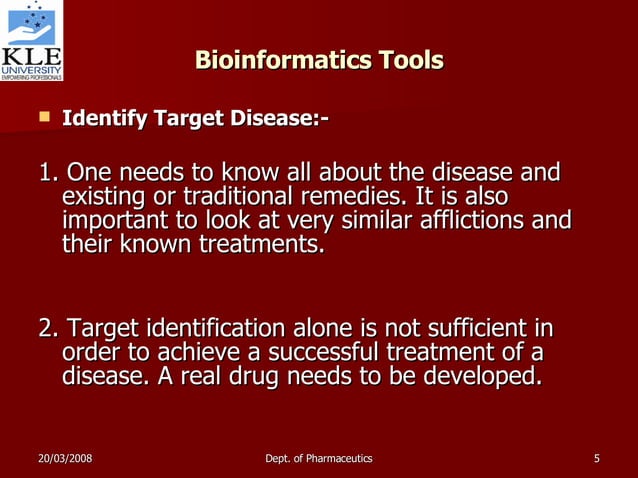 Applications Of Bioinformatics In Drug Discovery And Process | PPT ...
