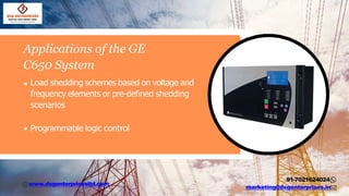 Applications and Benefits of Implementing the GE C650 Bay Control ...