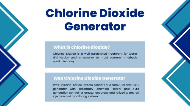 Applications and operation of Chlorine Dioxide Generator .pptx