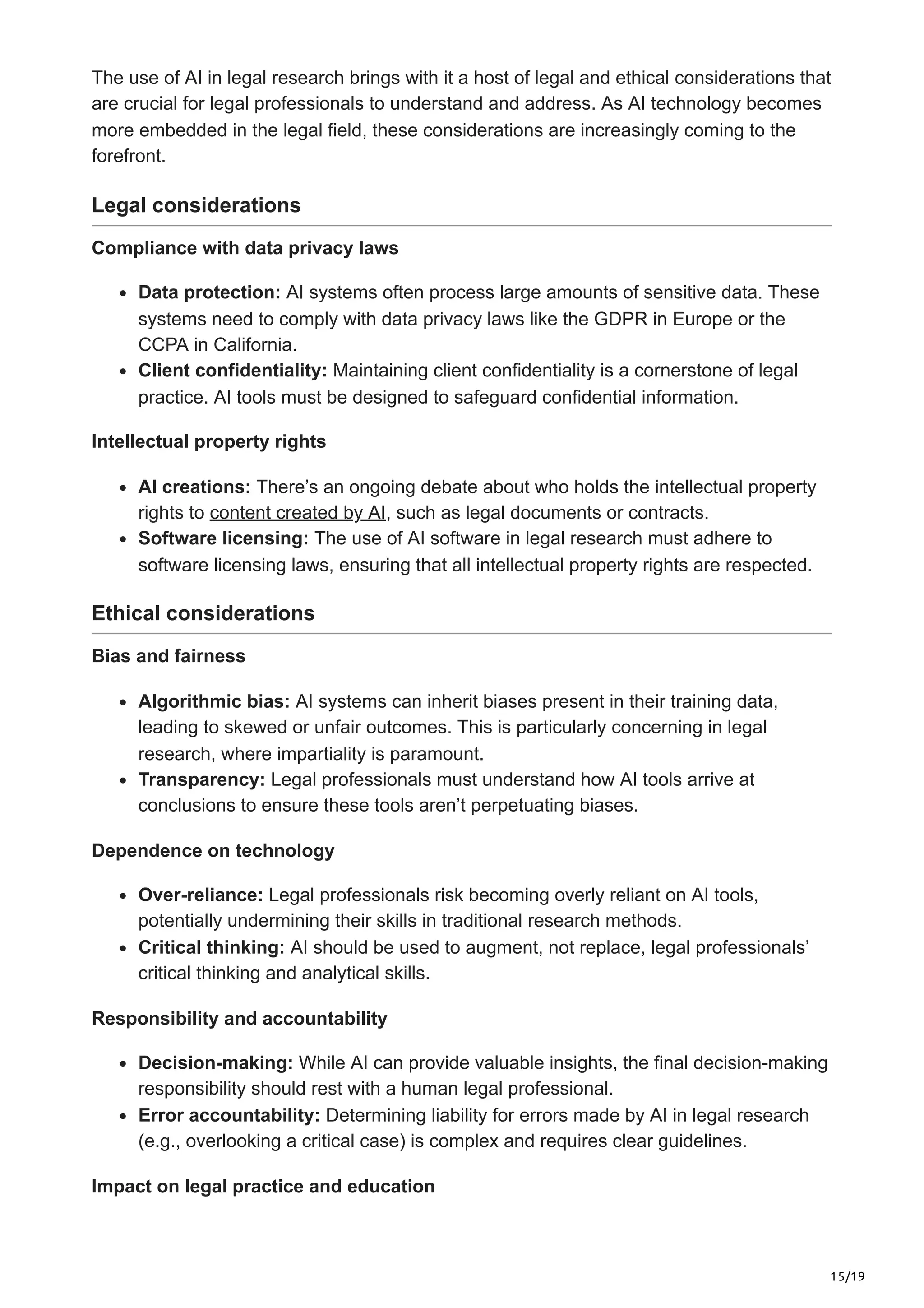 AI for Legal Research with applications, tools | PDF