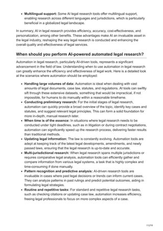 AI for Legal Research with applications, tools | PDF